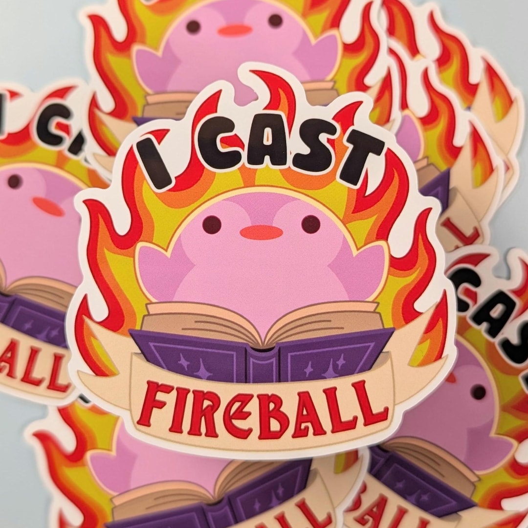 I Cast Fireball Sticker: Dnd Vinyl Decal - Etsy