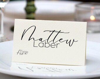 Modern Wedding Seating Card Template Printable Minimalist Place Cards ...