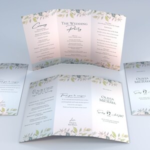 Trifold Program Template Download, Catholic Wedding Program Template ...