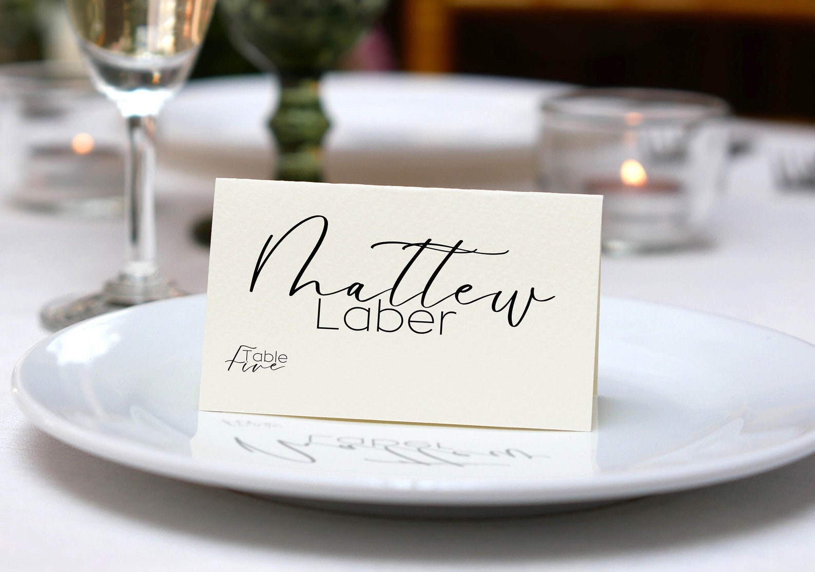 Minimalist Place Card Template Printable Table Name Card | Etsy