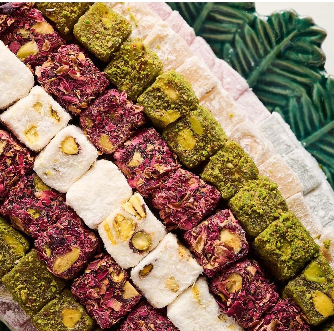 Turkish Delight Box, Mixed Turkish Delight, Pistachio Delight, Rose ...