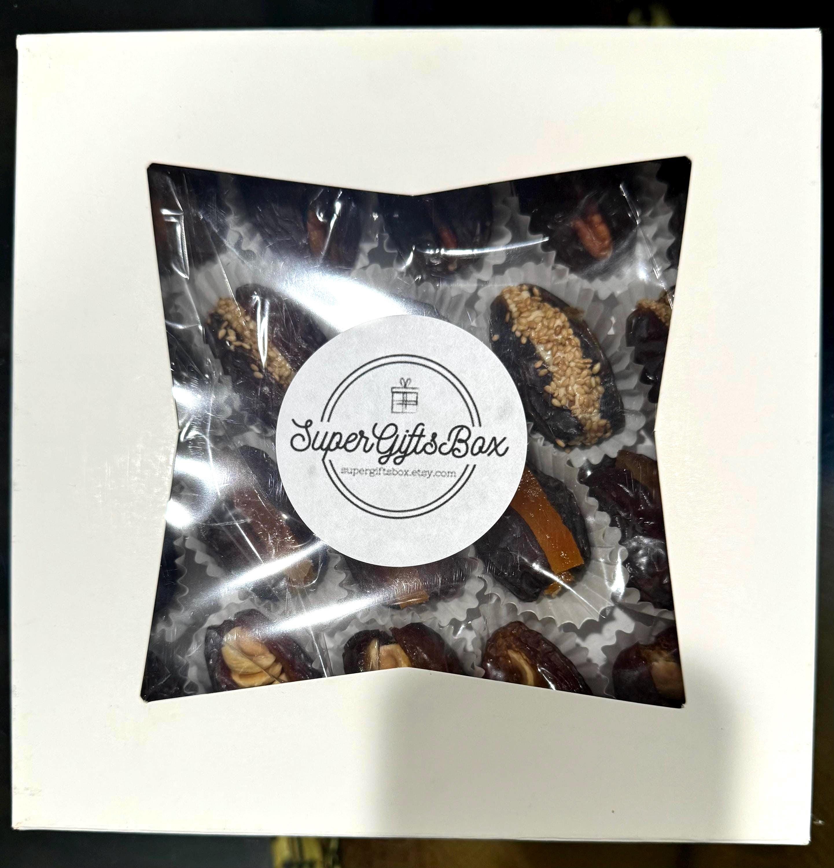 Stuffed Medjool Dates Gift Box: Organic Nuts, Celebration Treats - Etsy