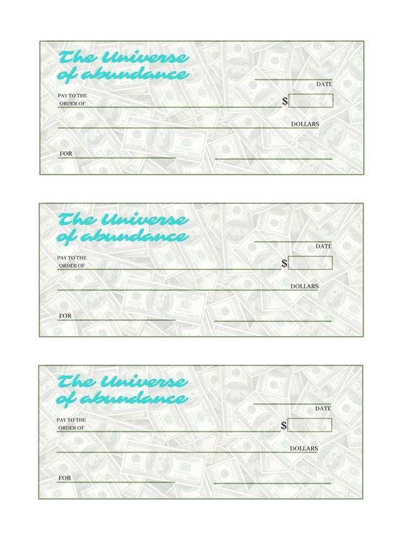 Manifestation Checks | Etsy