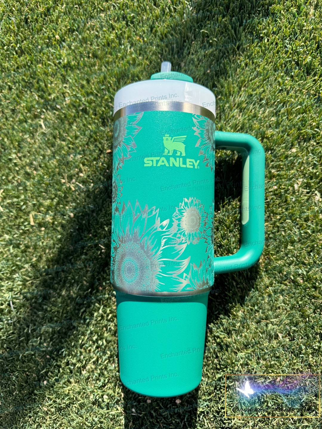 Sunflower Stanley Floral Engraved - Etsy