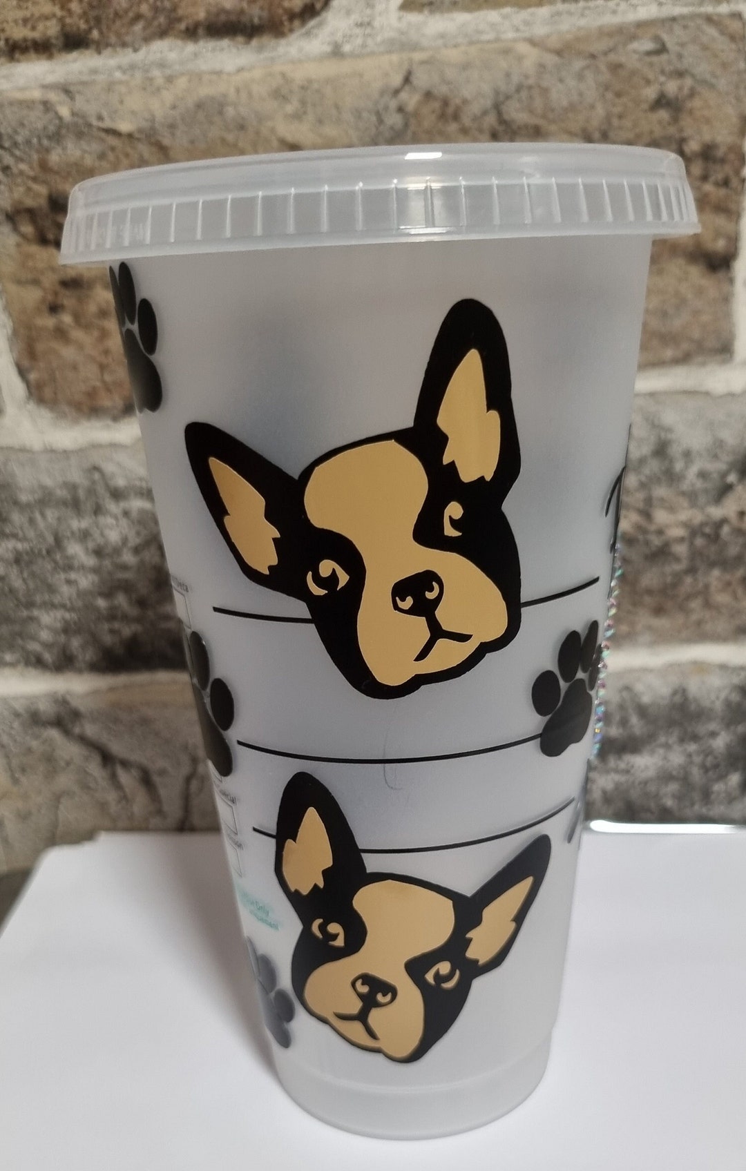 Personalised 24 Oz Starbucks Frenchie Mumma Rhinestone Bling Cup - Etsy