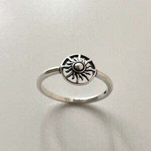 Sterling Silver Sun Ring, Crescent Sun Ring, Sun Face Ring, Love Ring ...