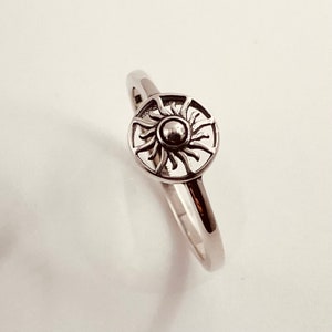 Sterling Silver Sun Ring, Crescent Sun Ring, Sun Face Ring, Love Ring ...
