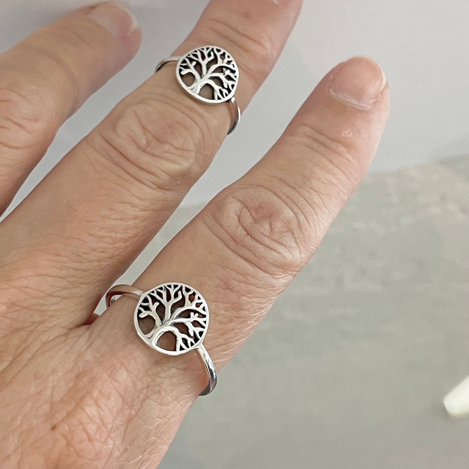 Tree of Life Sterling Silver Ring Family Ring Family Tree - Etsy
