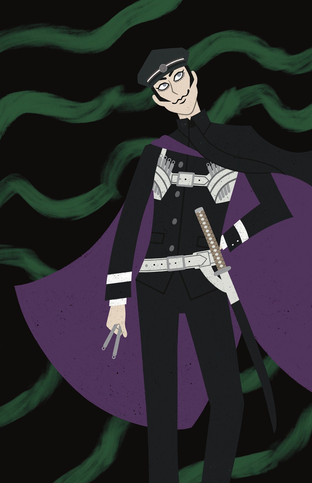 Raidou Kuzunoha XIV Holographic Art Print 11 X 17, No Borders - Etsy