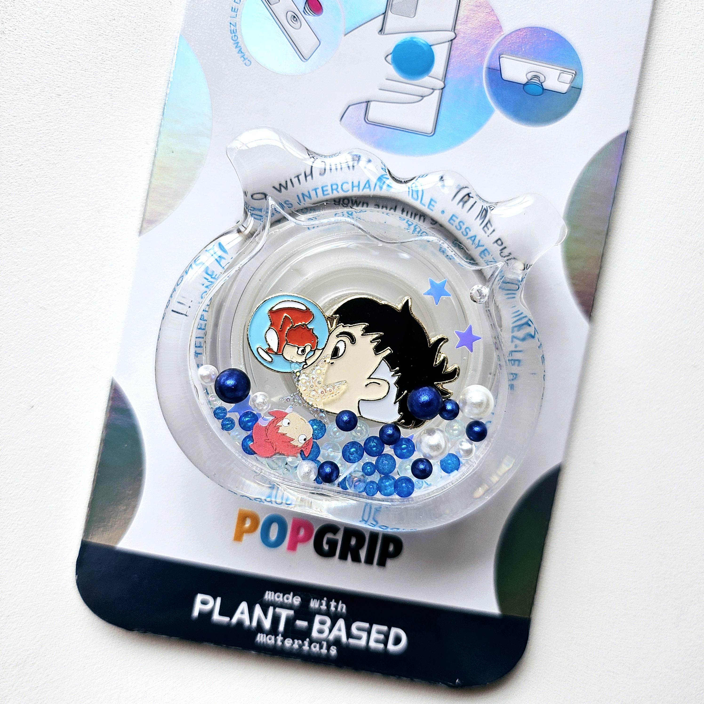 Kawaii Ponyo Inspired Resin Shaker Charm Phone Grip Keychain Badge Reel ...