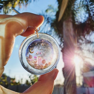 Sunset Resin Water Shaker Keychain Charm Phone Accessories Grip - Etsy