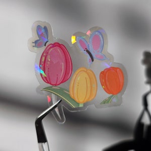 Stationary Set Tulip Garden Note Pad Sticky Note Sticker Pen Set - Etsy