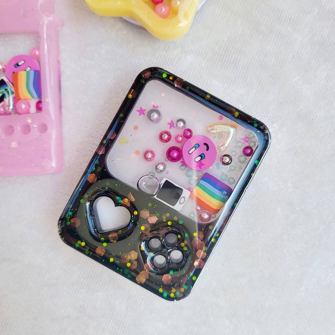 Kirby Inspired Resin Shakers Classic Gameboy and Claw Machine - Etsy