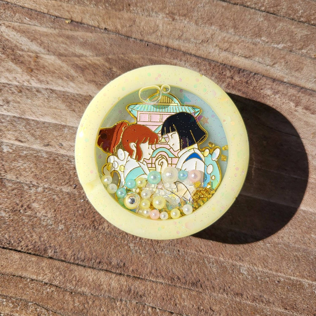 Kawaii Handmade Resin Shaker Charm Haku and Chihiro Inspired Theme ...