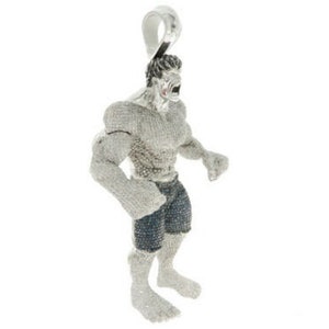 Men's Multi Color Round Simulated Diamond Hulk Pendant 14K - Etsy