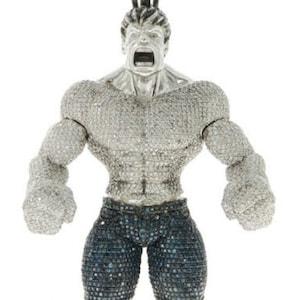 Men's Multi Color Round Simulated Diamond Hulk Pendant 14K - Etsy