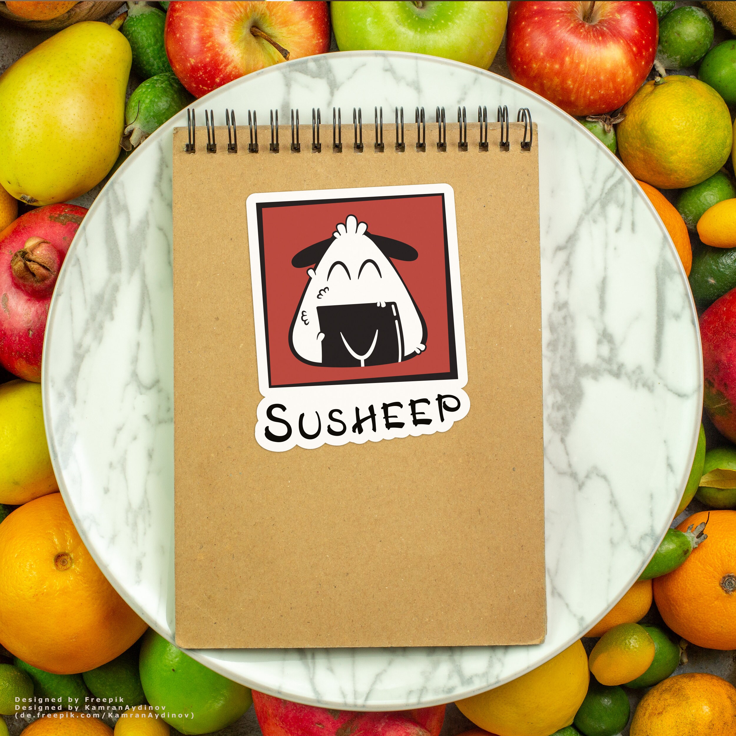 Süßes Schaf Aufkleber Kawaii Sushi Aufkleber, Susheep Geschenk ...