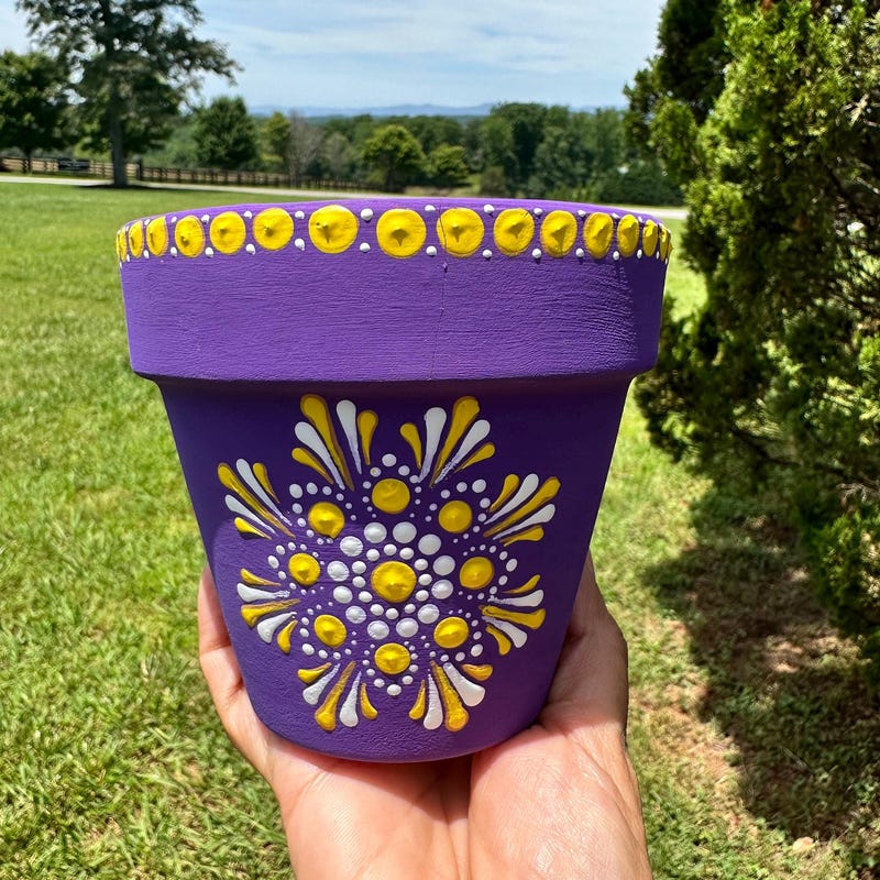Dot Mandala Pot - Etsy