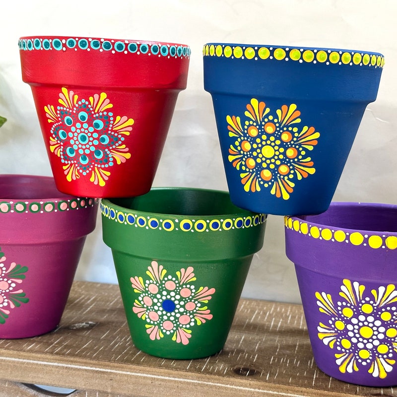 Dot Mandala Pot - Etsy