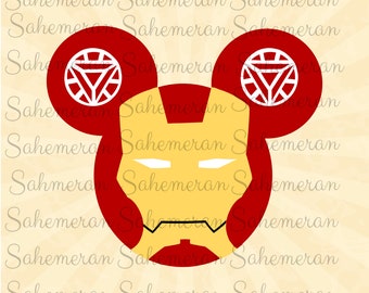 Iron Man Mickey Head Svg - Etsy