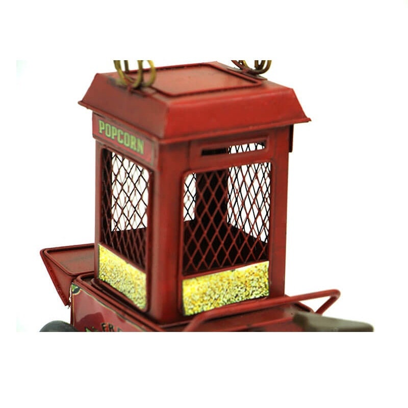 Popcorn Cart Bike Trolley Metal Decorative Sculpture, Nostalgic Vintage ...