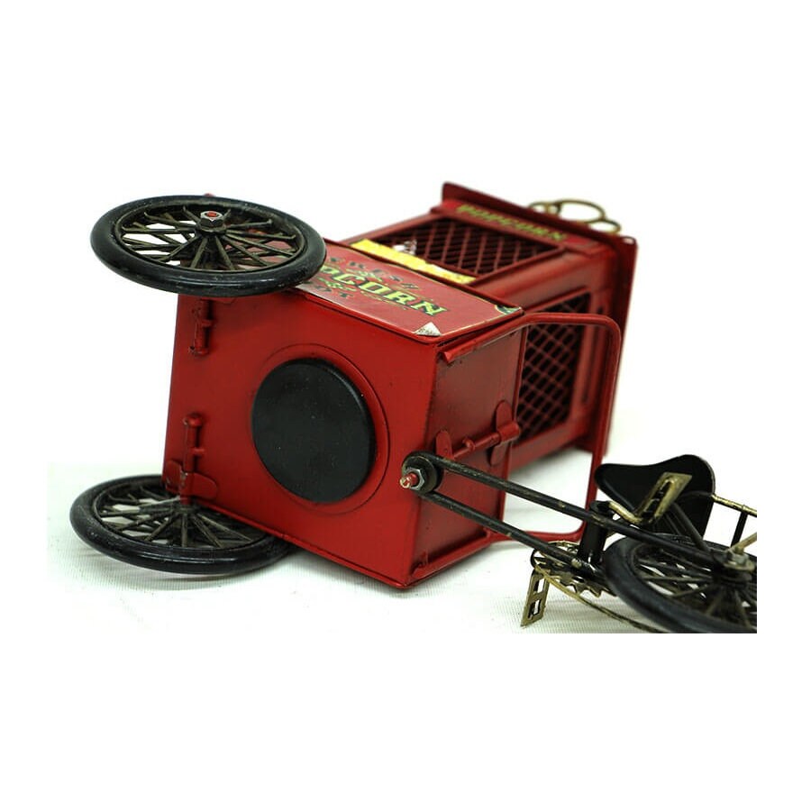 Popcorn Cart Bike Trolley Metal Decorative Sculpture, Nostalgic Vintage ...