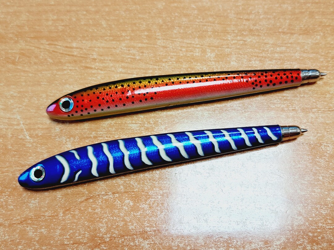 Custom Fisherman Gift for Him Fishing Lure Refillable Pens - Etsy