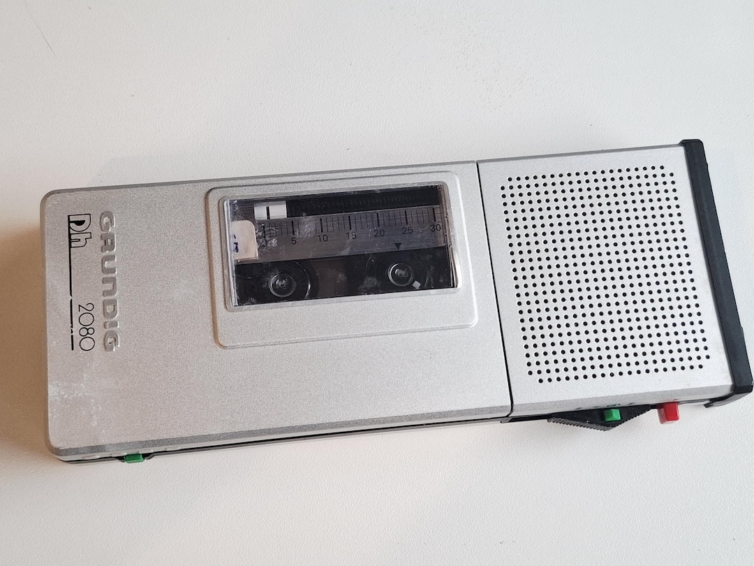 Grundig Stenorette 2080 Silver Dictation Machine Steno-cassette 30 ...