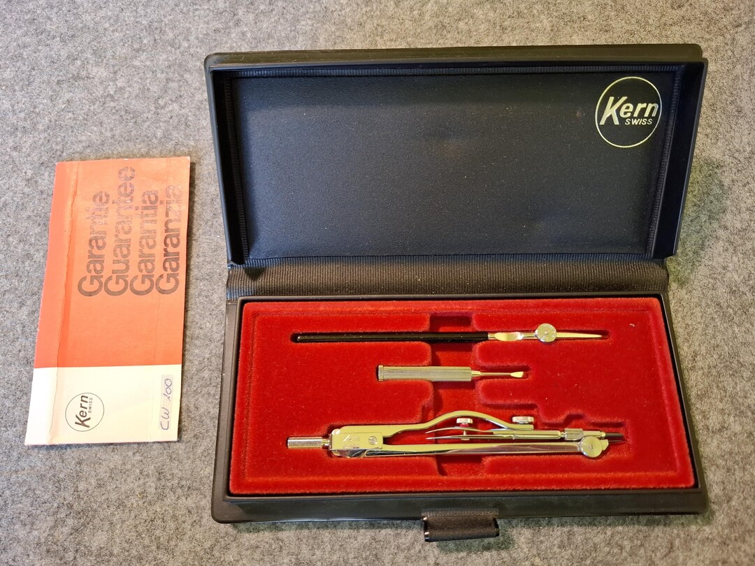Kern Vintage Technical Drafting Compass Kit Swiss Made Steel Drawing ...