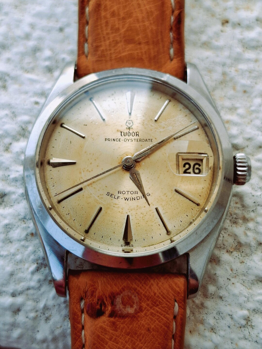 Vintage Tudor Prince Oysterdate Rotor Self-winding Automatic Watch 7966 ...