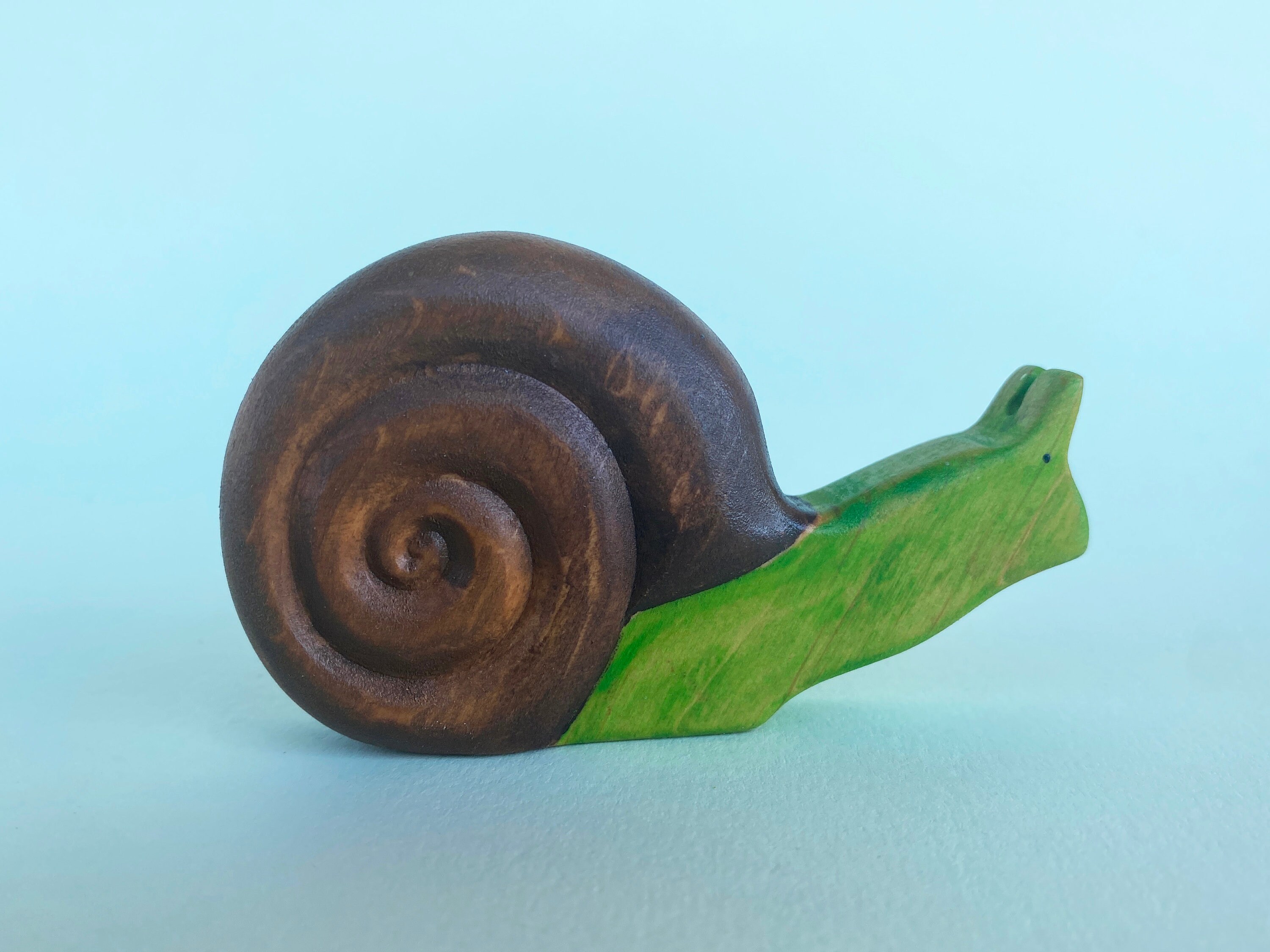 Snail Wooden Toy Handmade Snail Figurine Waldorf Toys - Etsy