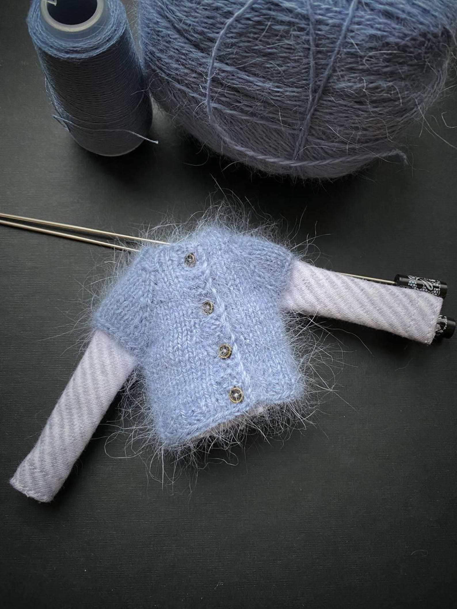 Owl Sweater and Vest Set for Blythe Doll 2 in 1 Knit Pattern for Takara ...