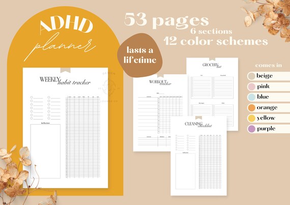 ADHD Printable Planner Refillable Journal ADHD Daily - Etsy
