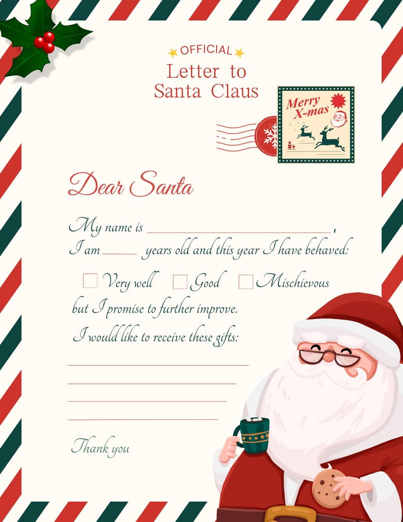 Letter to Santa - Etsy