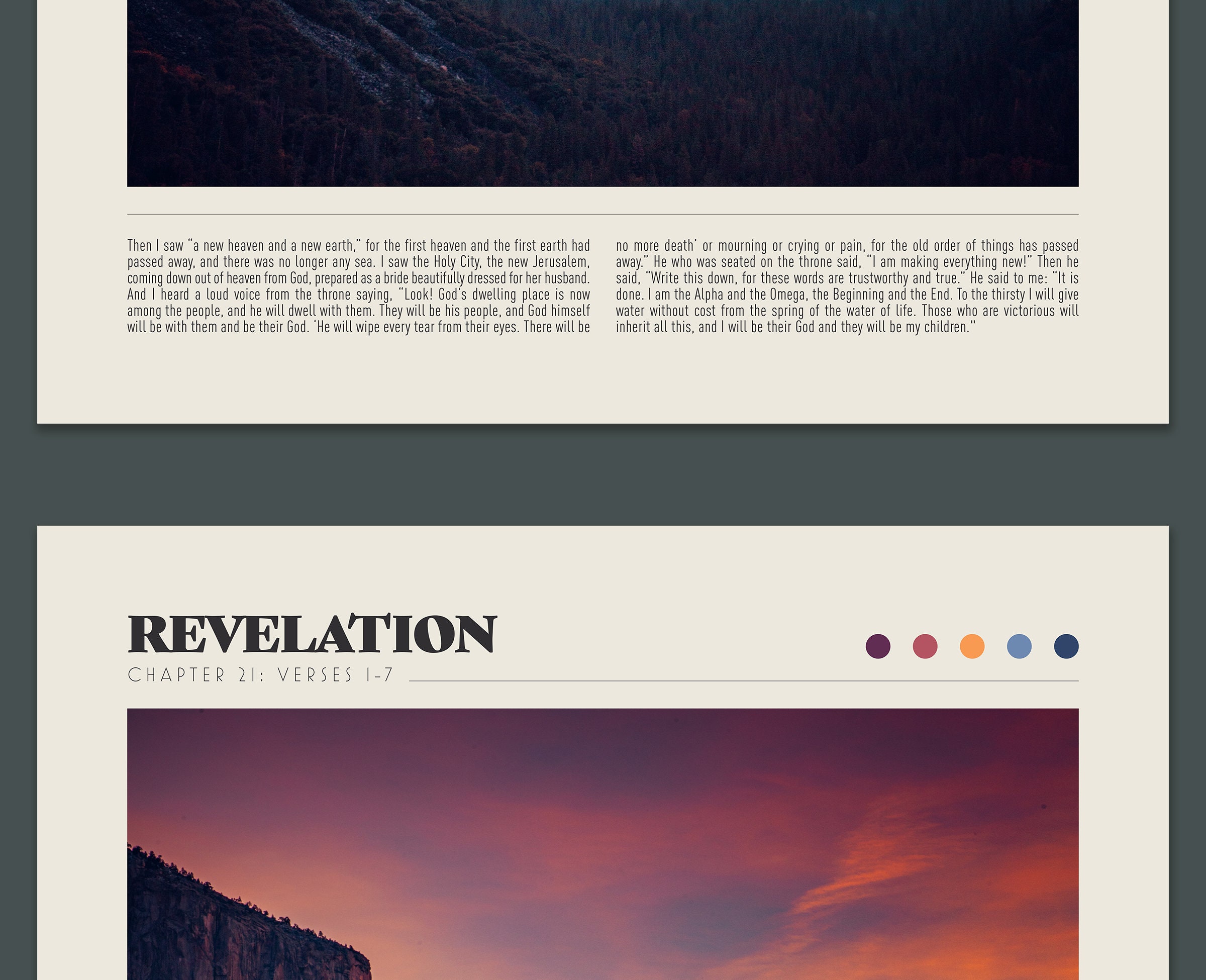 Bible Verse Poster Revelation all Things New Scripture Christian Fine ...