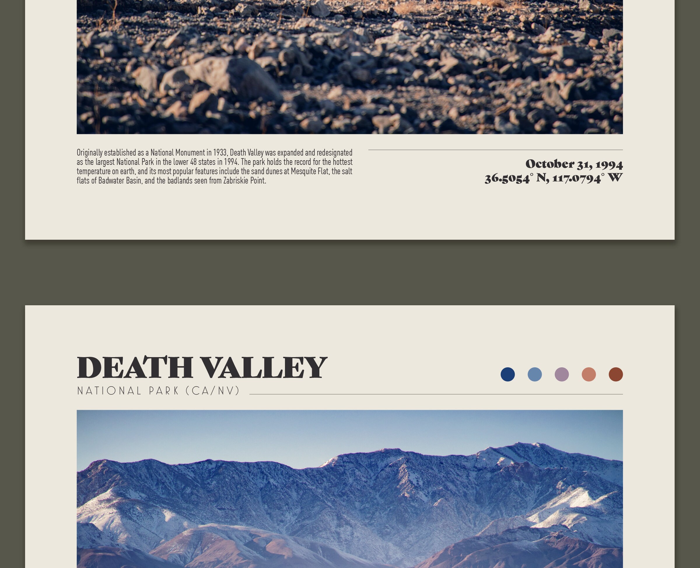 Death Valley National Park Poster Premium Quality Fine Art Print Matte ...