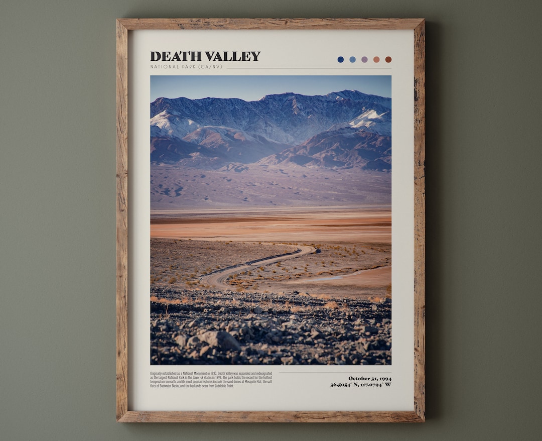 Death Valley National Park Poster • Premium Quality Fine Art Print ...