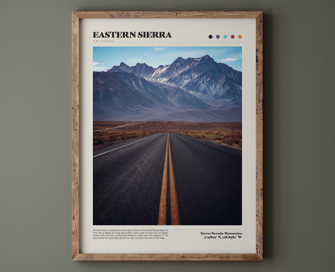 Eastern Sierra Mountains Poster • Premium Quality Fine Art Print ...
