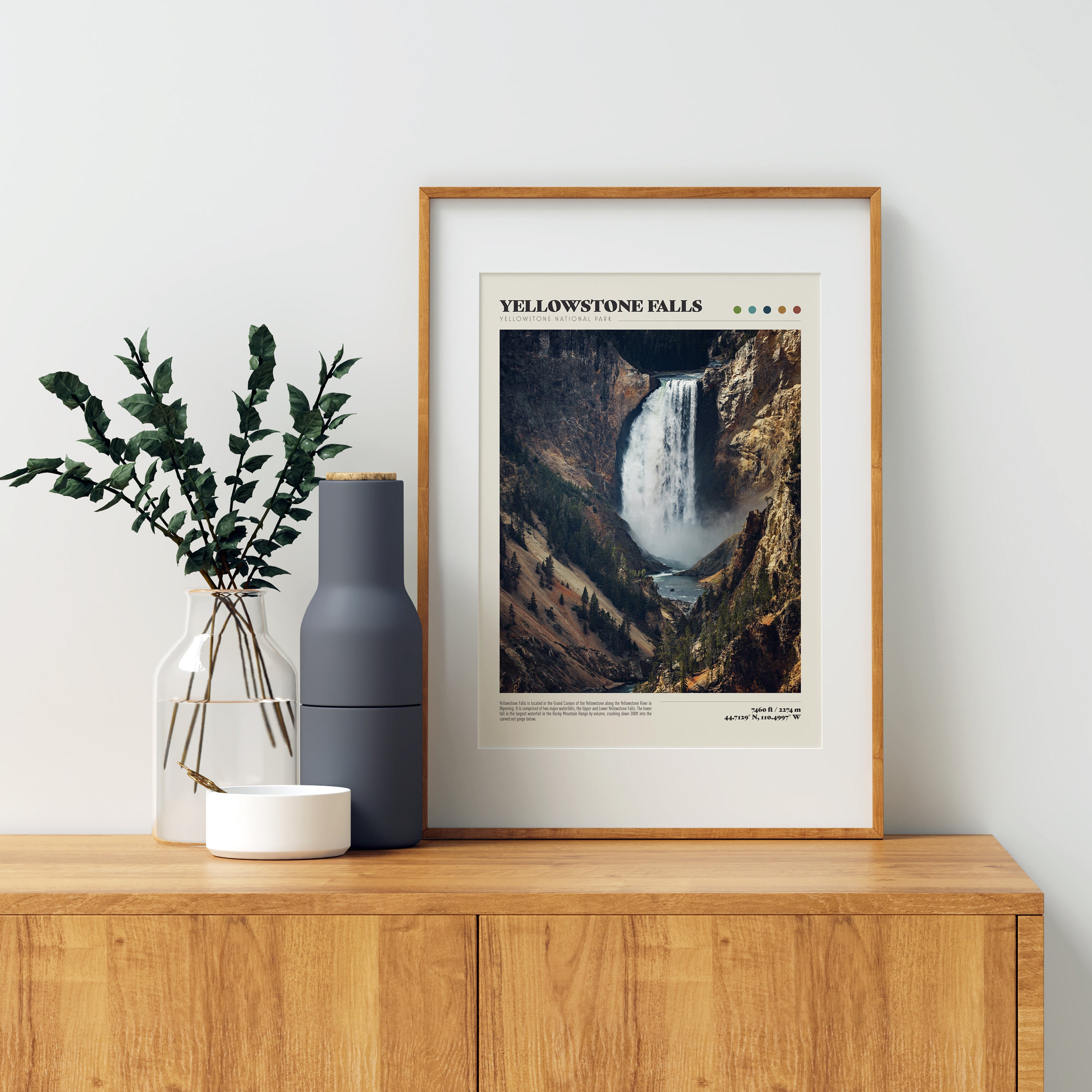 Yellowstone Falls National Park Poster Premium Quality Fine - Etsy