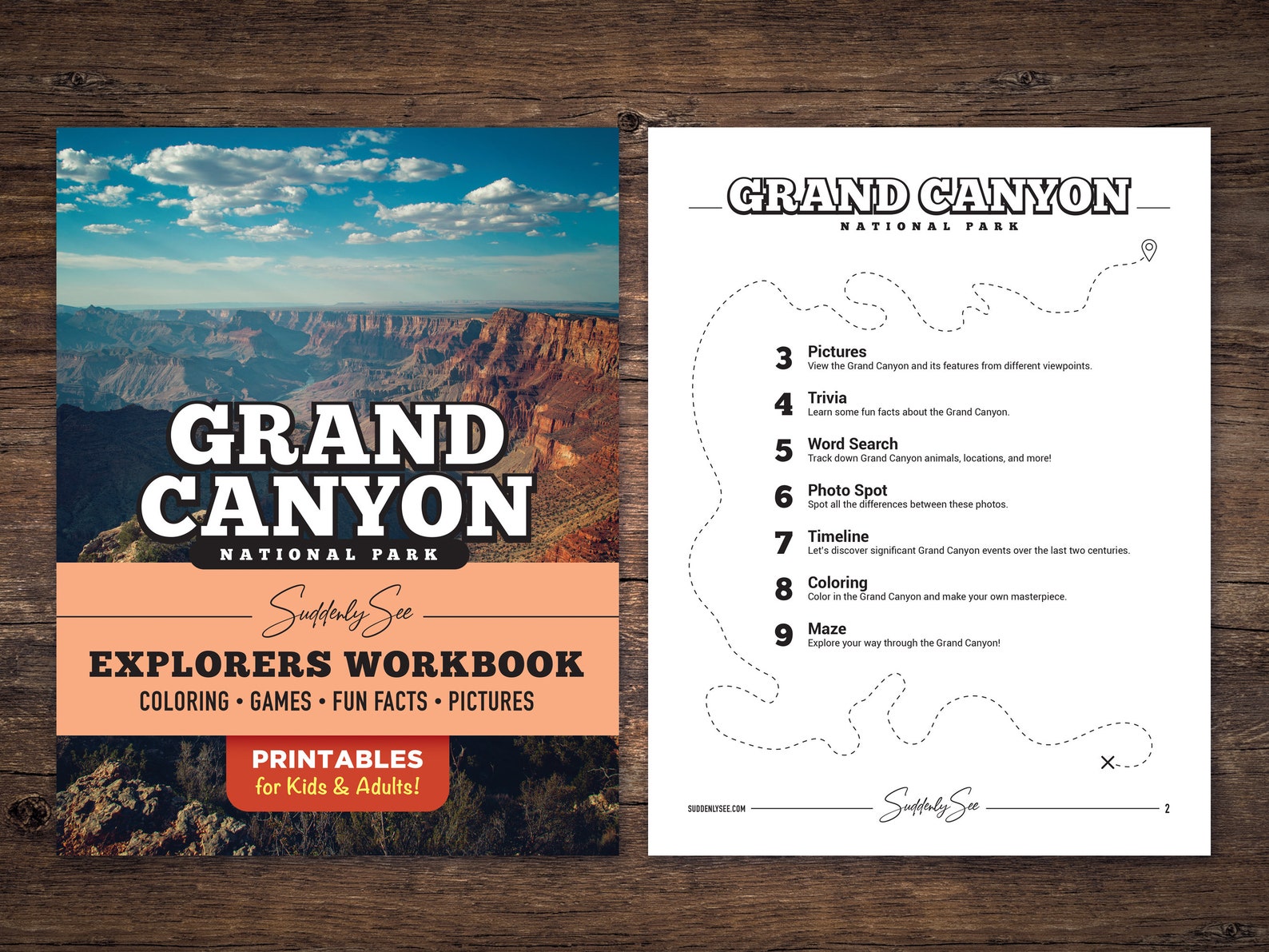 Grand Canyon Explorers Workbook • PRINTABLE for Kids & Adults ...