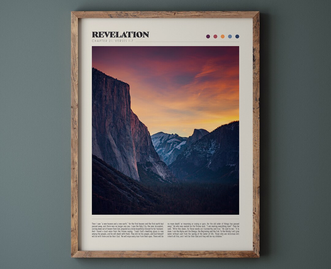 Bible Verse Poster Revelation all Things New Scripture Christian Fine ...