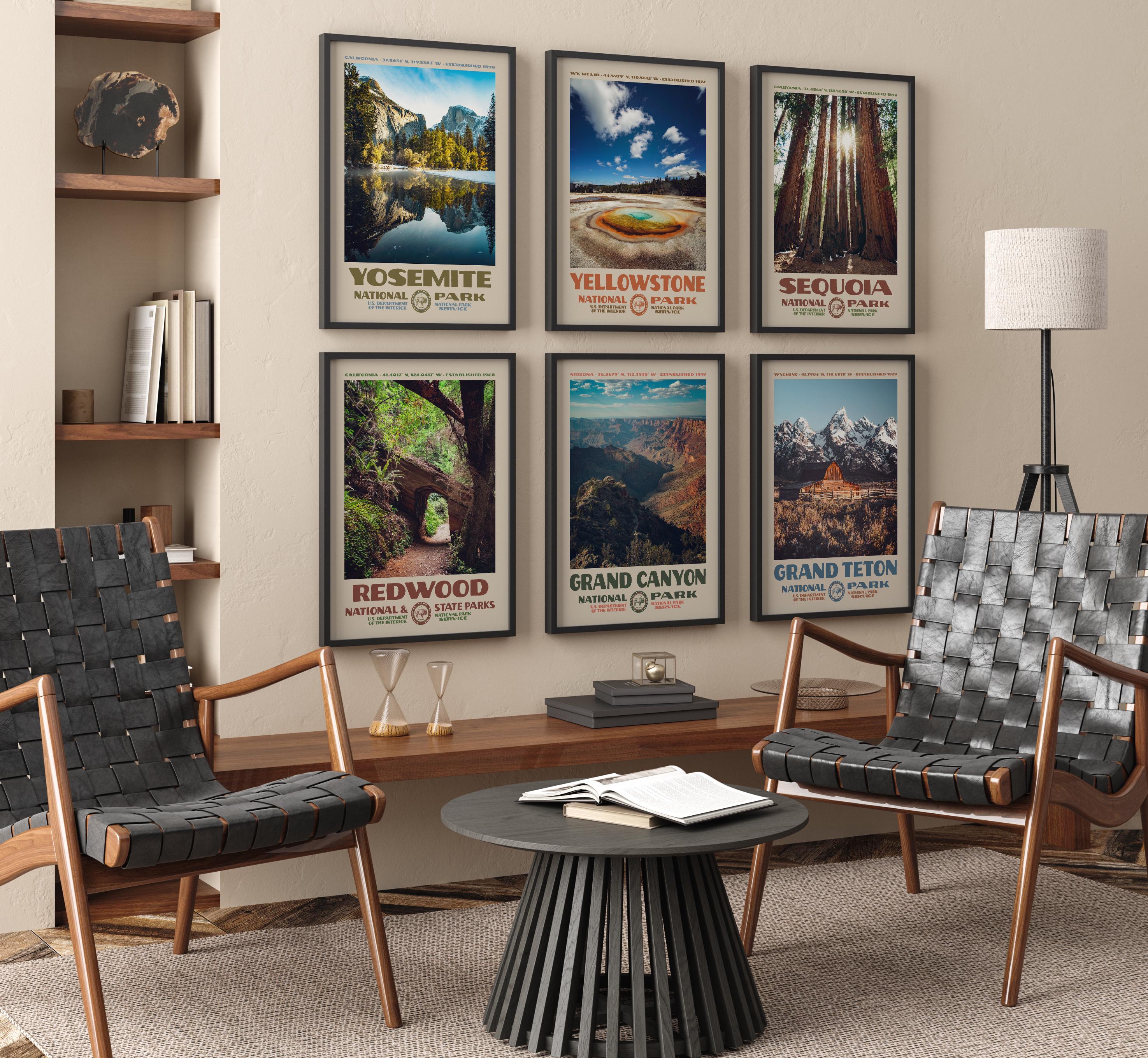 Sequoia National Park Poster • Retro NPS Print • Nature Photography ...