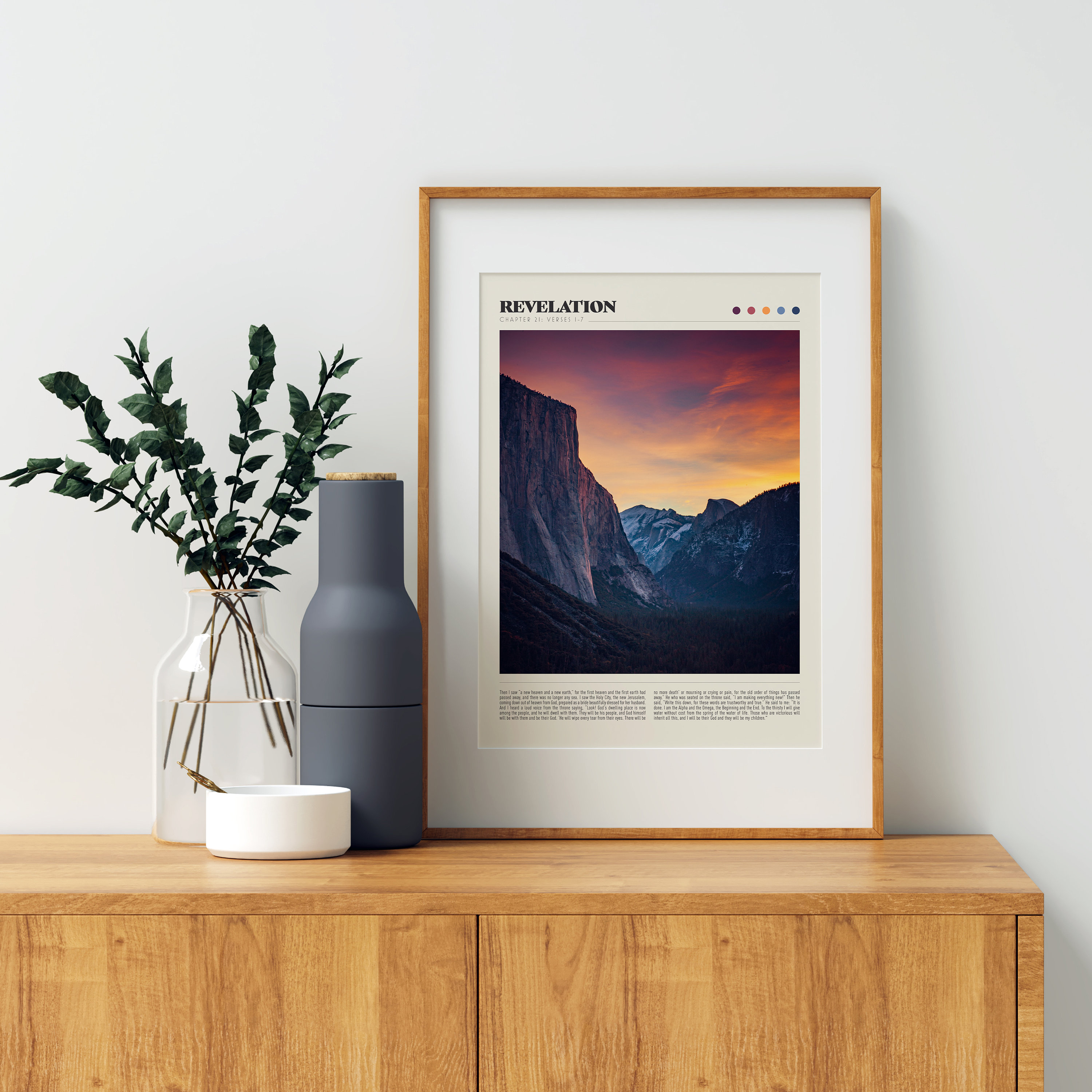 Bible Verse Poster Revelation all Things New Scripture Christian Fine ...