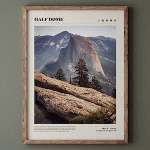 Half Dome Yosemite National Park Poster • Premium Quality Fine Art ...