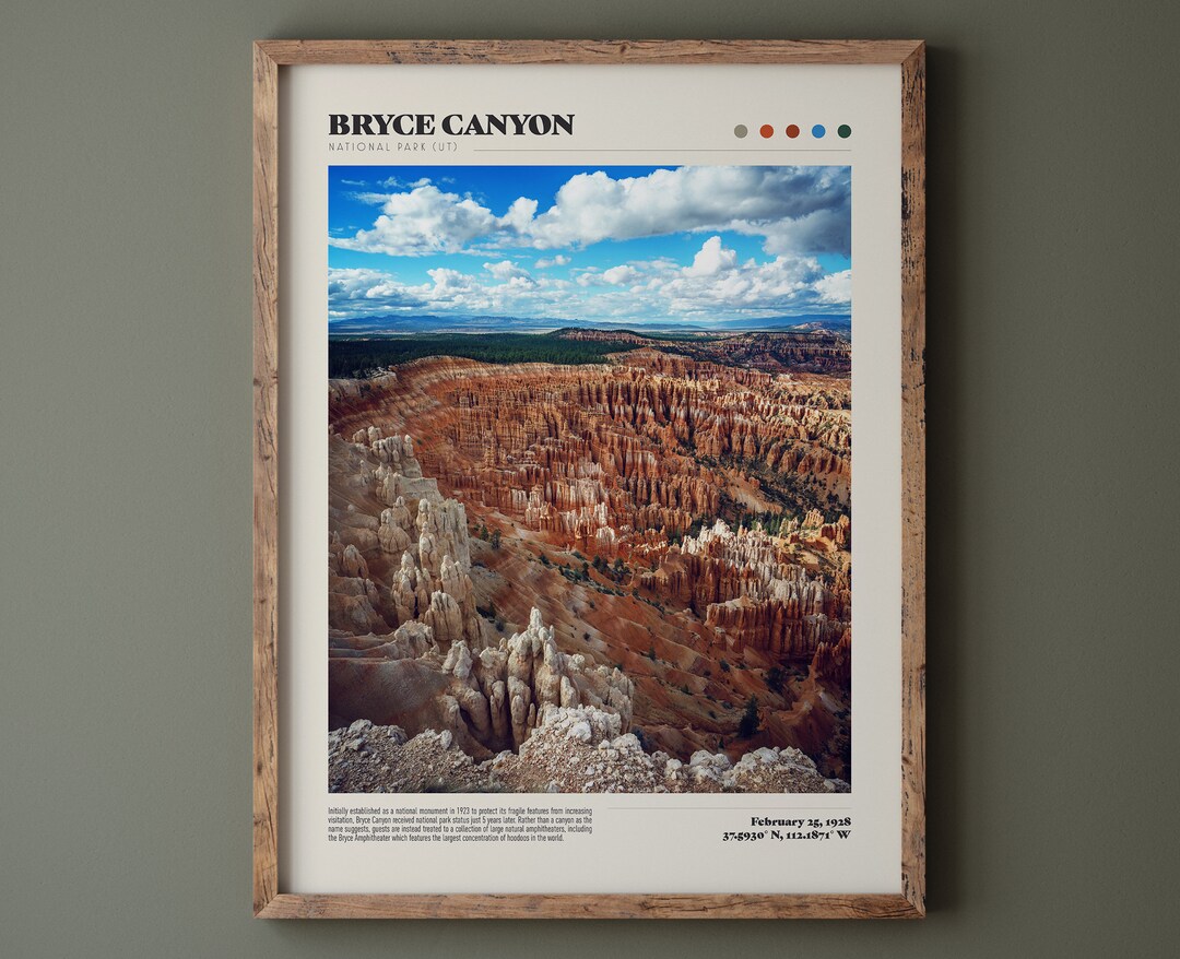 Bryce Canyon National Park Poster • Premium Quality Fine Art Print ...