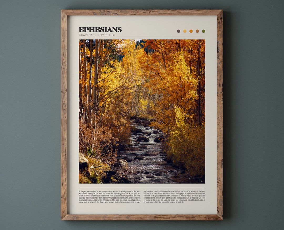 Bible Verse Poster • Ephesians Scripture • Christian Fine Art Print ...
