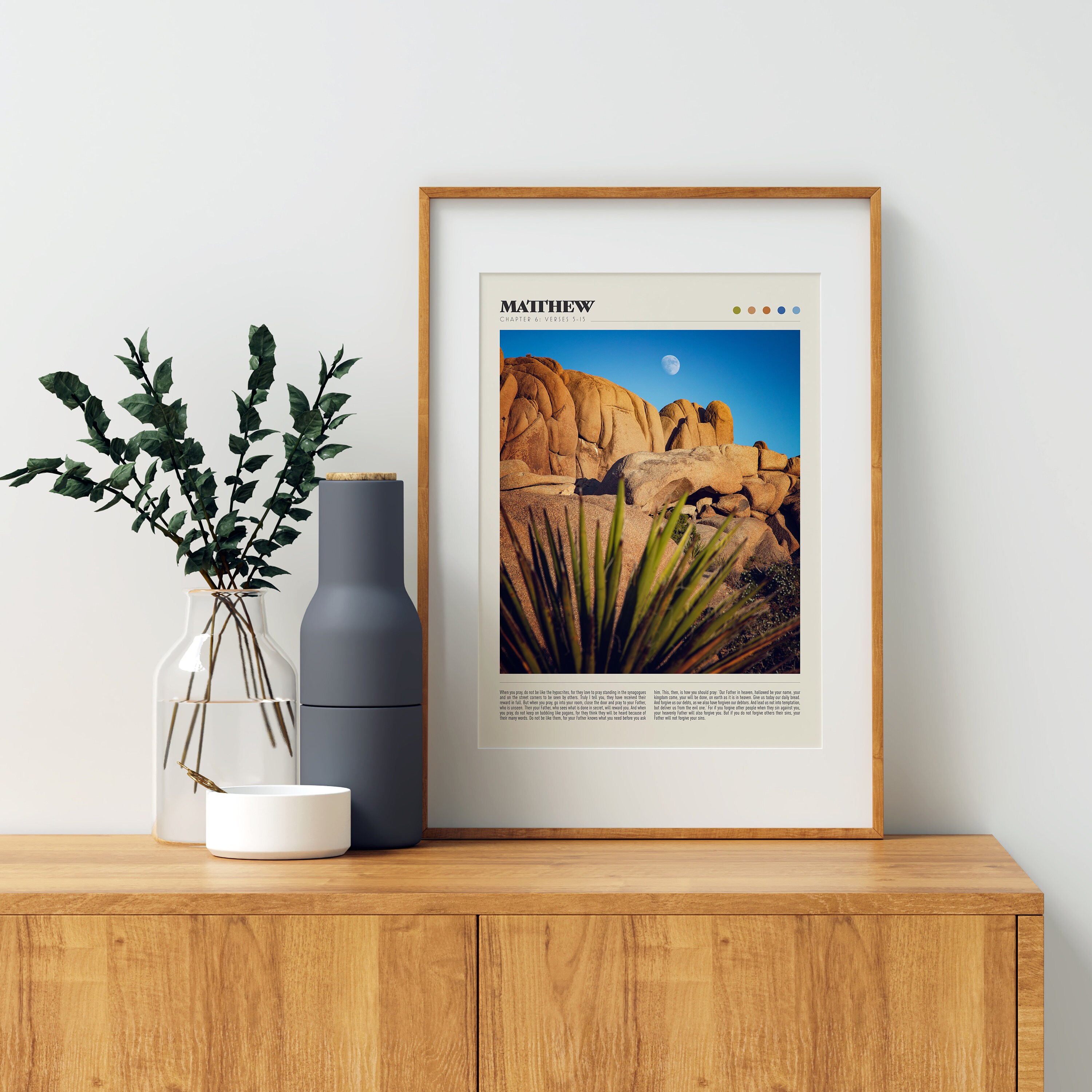Bible Verse Poster • Matthew "lord's Prayer" Scripture • Christian Fine ...