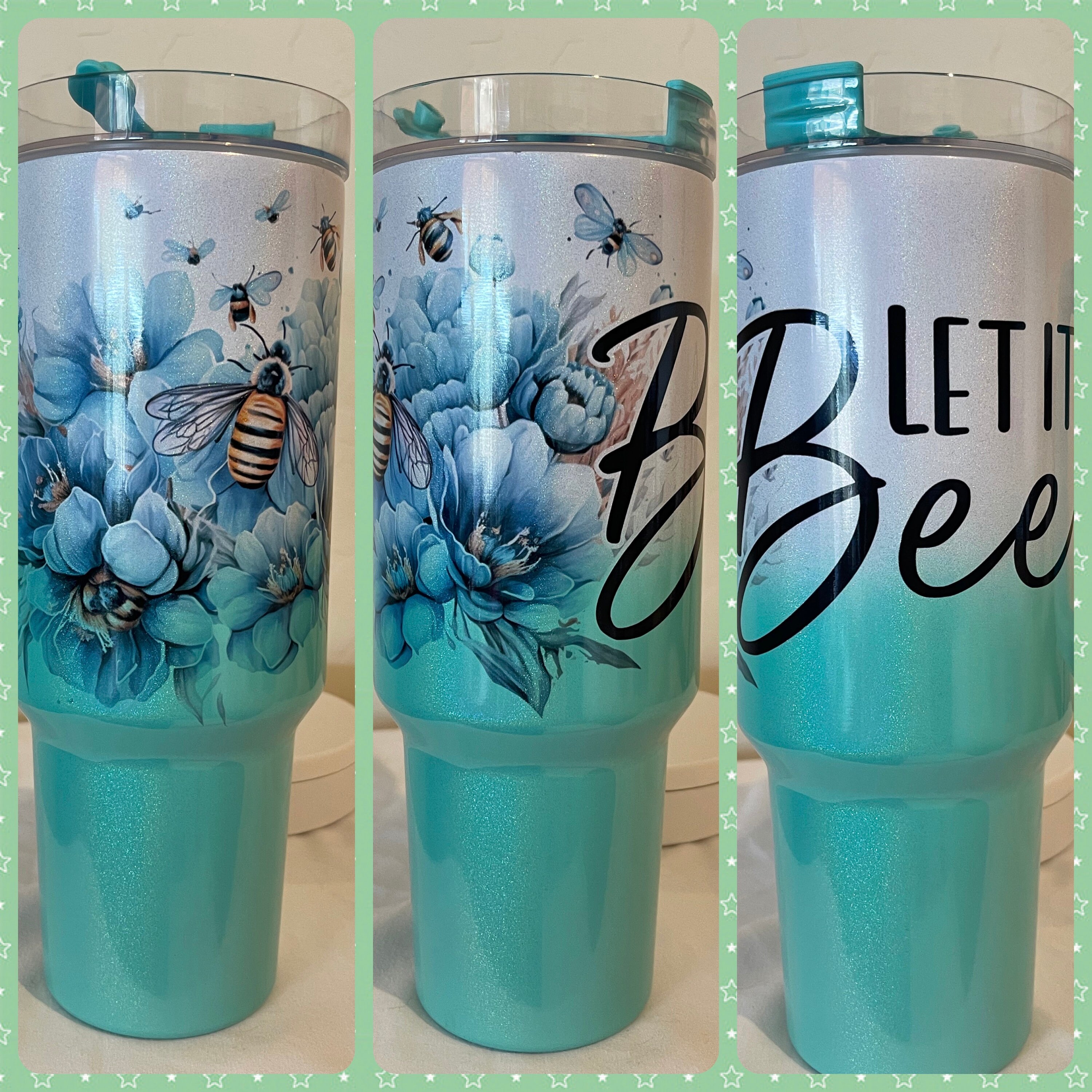Stanley Dupe, Bees Gifts, Bee Lovers, Gift, Let It Bee 40oz Tumbler ...
