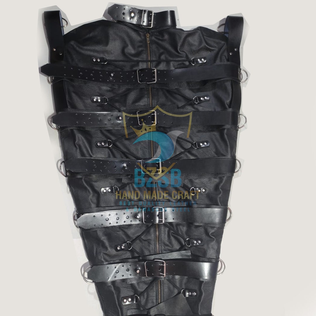 Real Cow Leather Sleep Sack Bondage Body Bag Bdsm Mummy Seductive