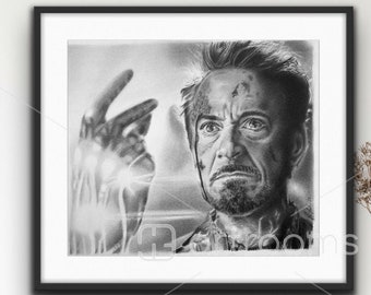 Iron Man Snap Avengers Endgame Fine Art Print - Etsy